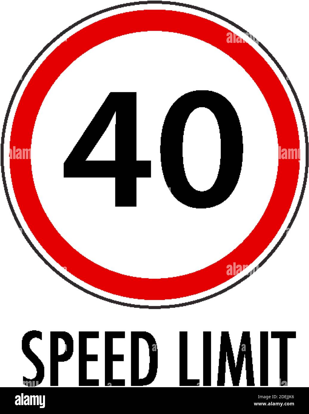 Red traffic sign on white background illustration Stock Vector Image ...