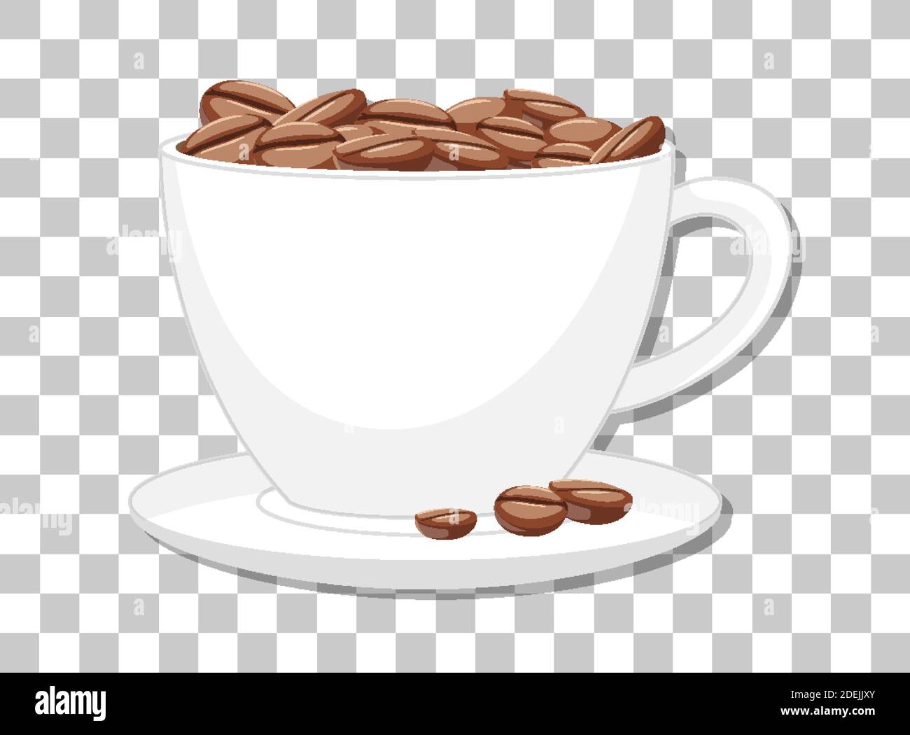 Top view coffee beans on Stock Vector Images - Alamy
