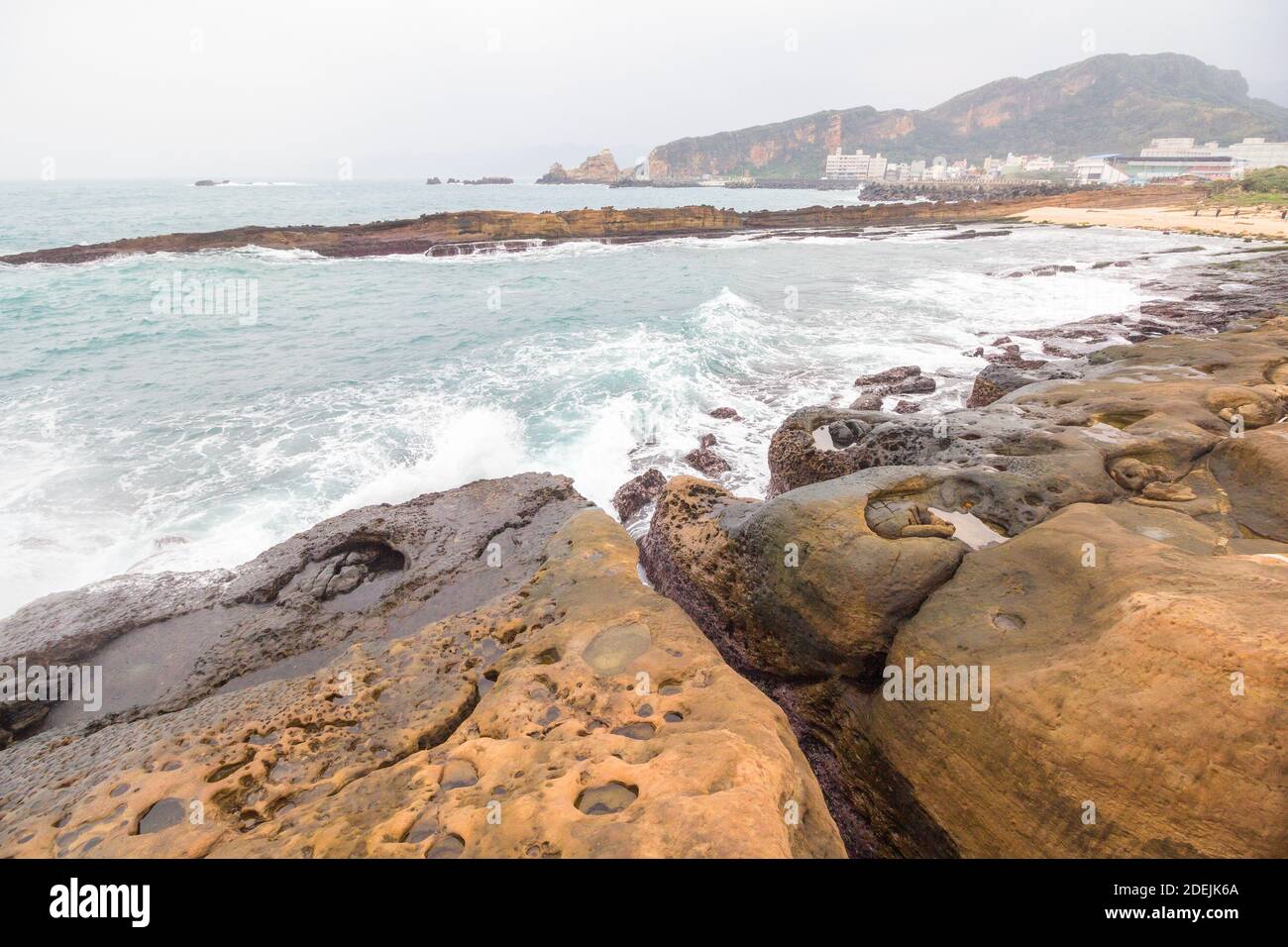 The scenic Yehliu Geopark in Wanli Disrict in New Taipei City, Taiwan ...