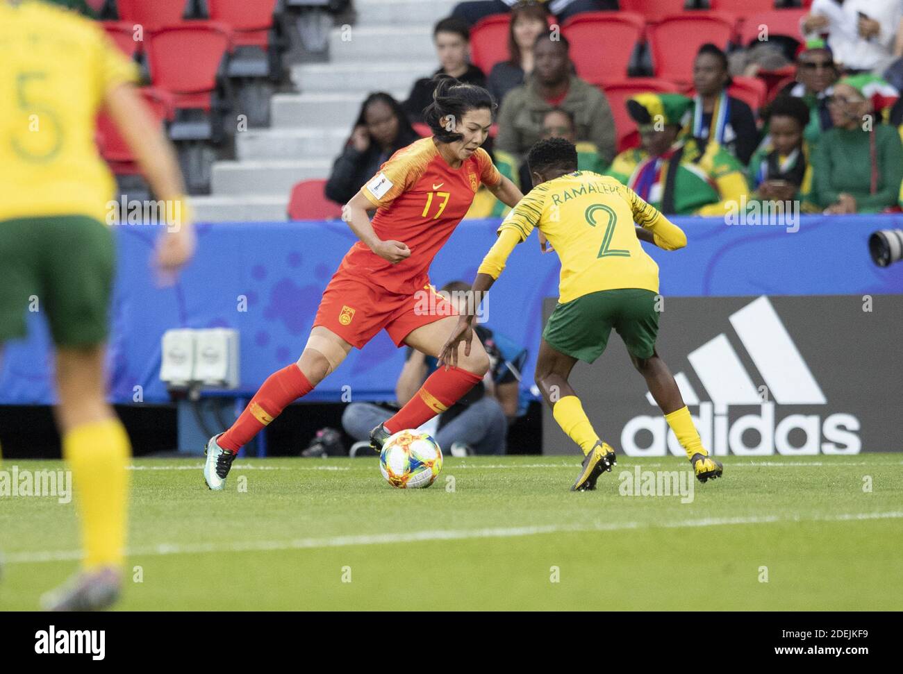 GU Yasha (CHN), Lebohang RAMALEPE (RSA) in action during the match of ...