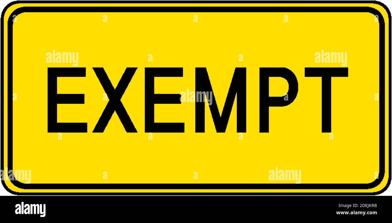 Exempt sign isolated on white background illustration Stock Vector ...