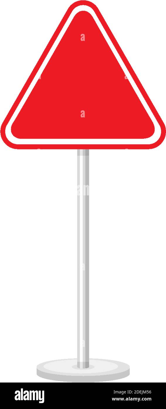 Red traffic sign on white background illustration Stock Vector Image ...