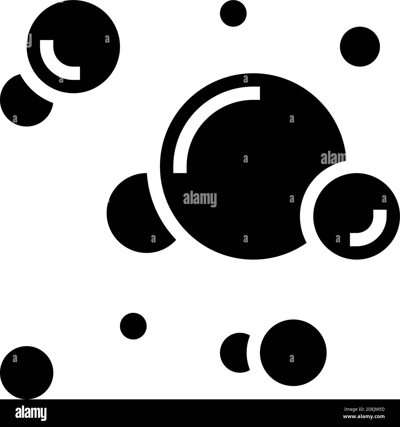 bubbles oxygen glyph icon vector illustration Stock Vector Image & Art ...