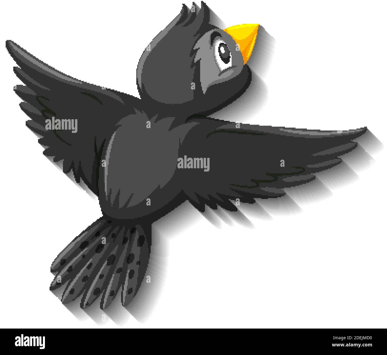 Black bird cartoon character illustration Stock Vector Image & Art - Alamy