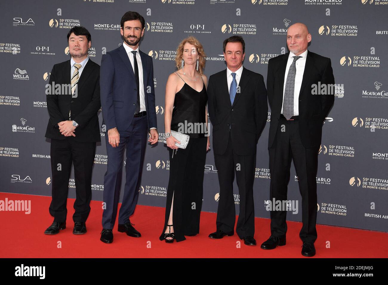 (L-R) News feature jury members Masaru Zenke, Luca Rosini, Rory Kennedy ...