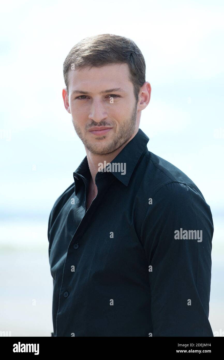 Tom Mercier attending a photoall on the beach during the 33rd Cabourg ...