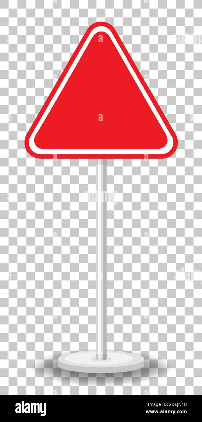 Empty red traffic banner on transparent background illustration Stock ...