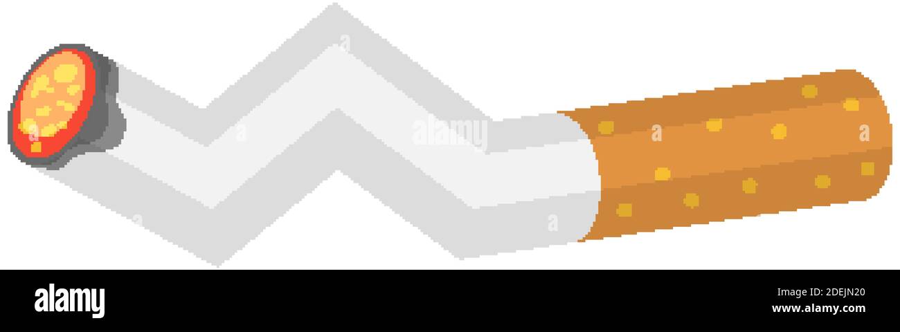 Tobacco or Cigarette burns isolated on white background illustration ...