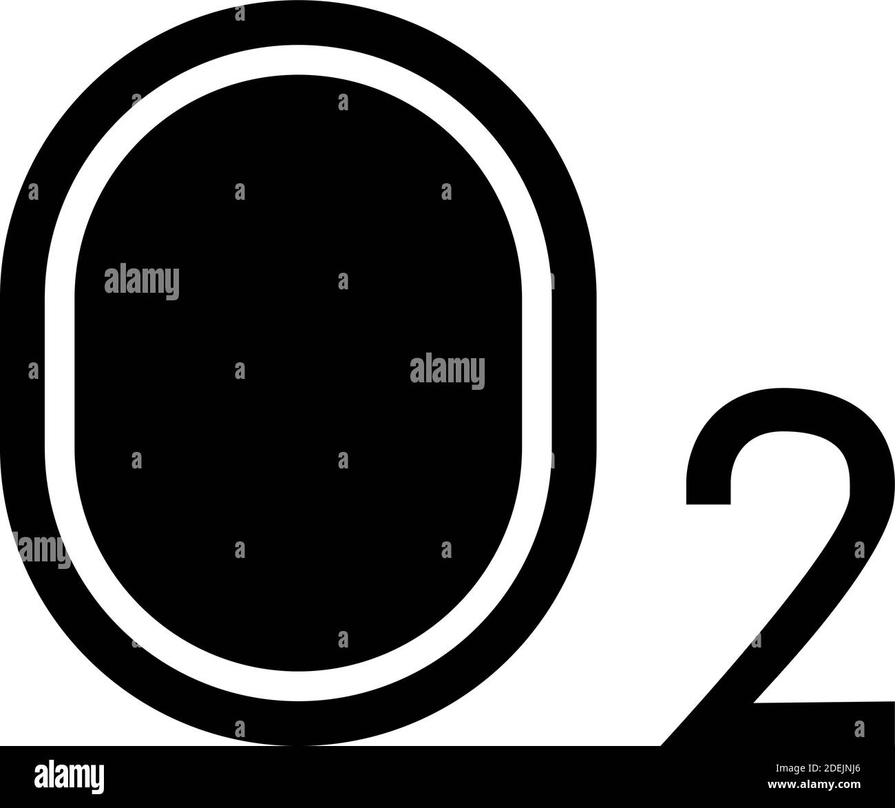 o2 oxygen glyph icon vector illustration Stock Vector Image & Art - Alamy