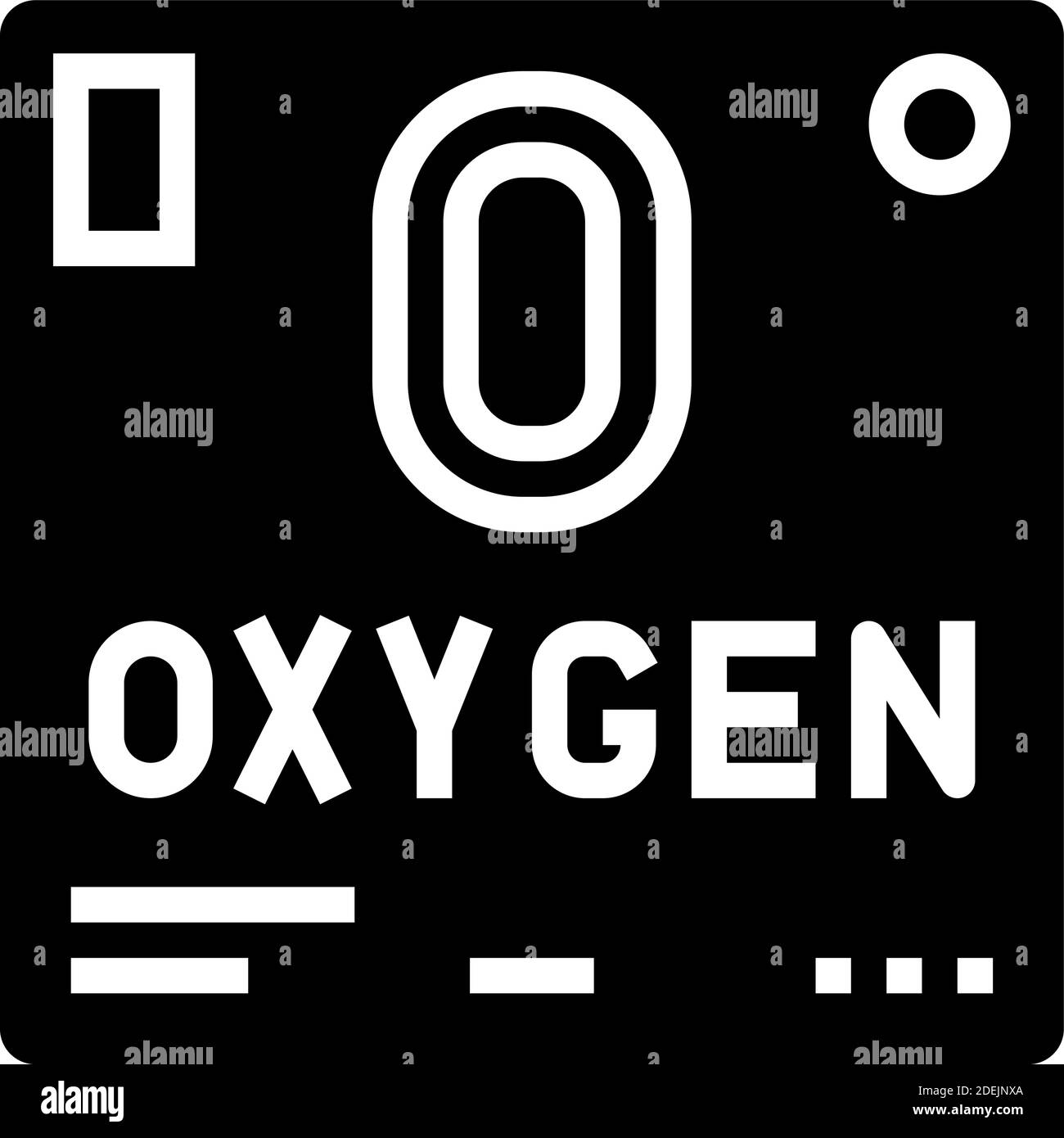 chemical element oxygen 02 glyph icon vector illustration Stock Vector ...