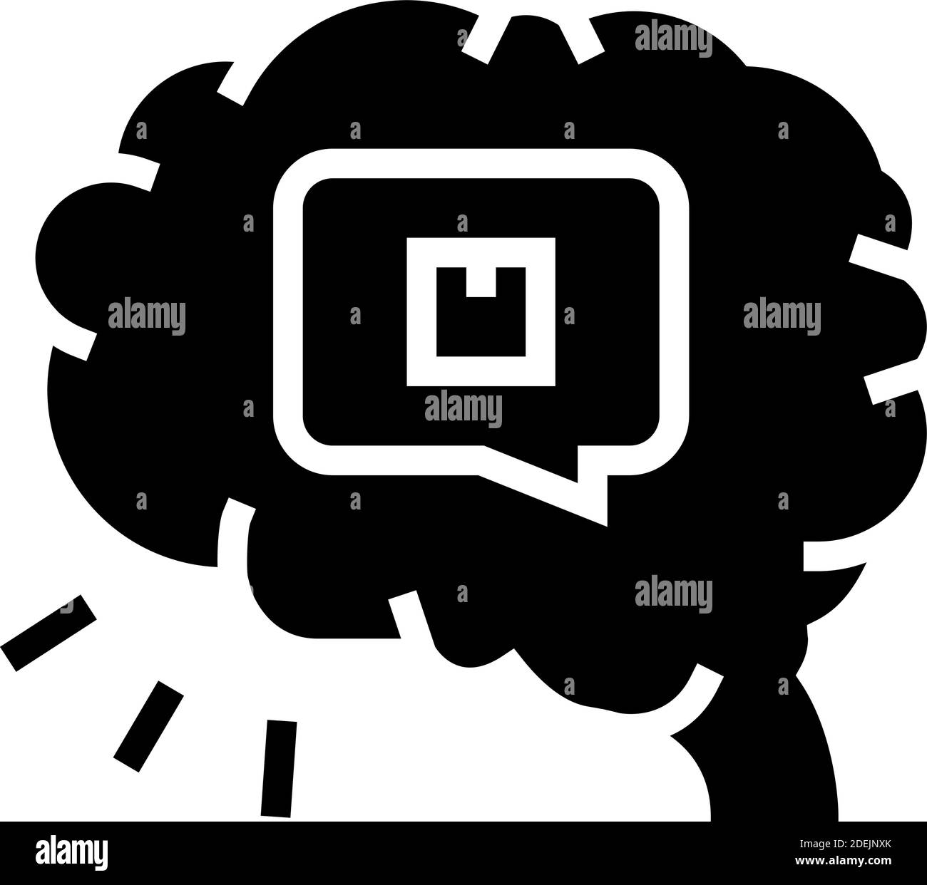 brainstorm design of box glyph icon vector illustration Stock Vector ...