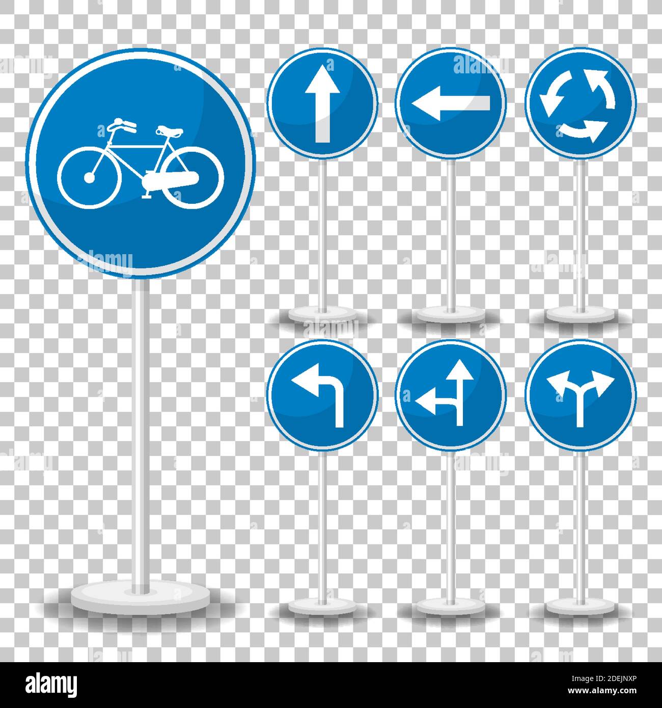 Blue traffic sign on transparent background illustration Stock Vector ...