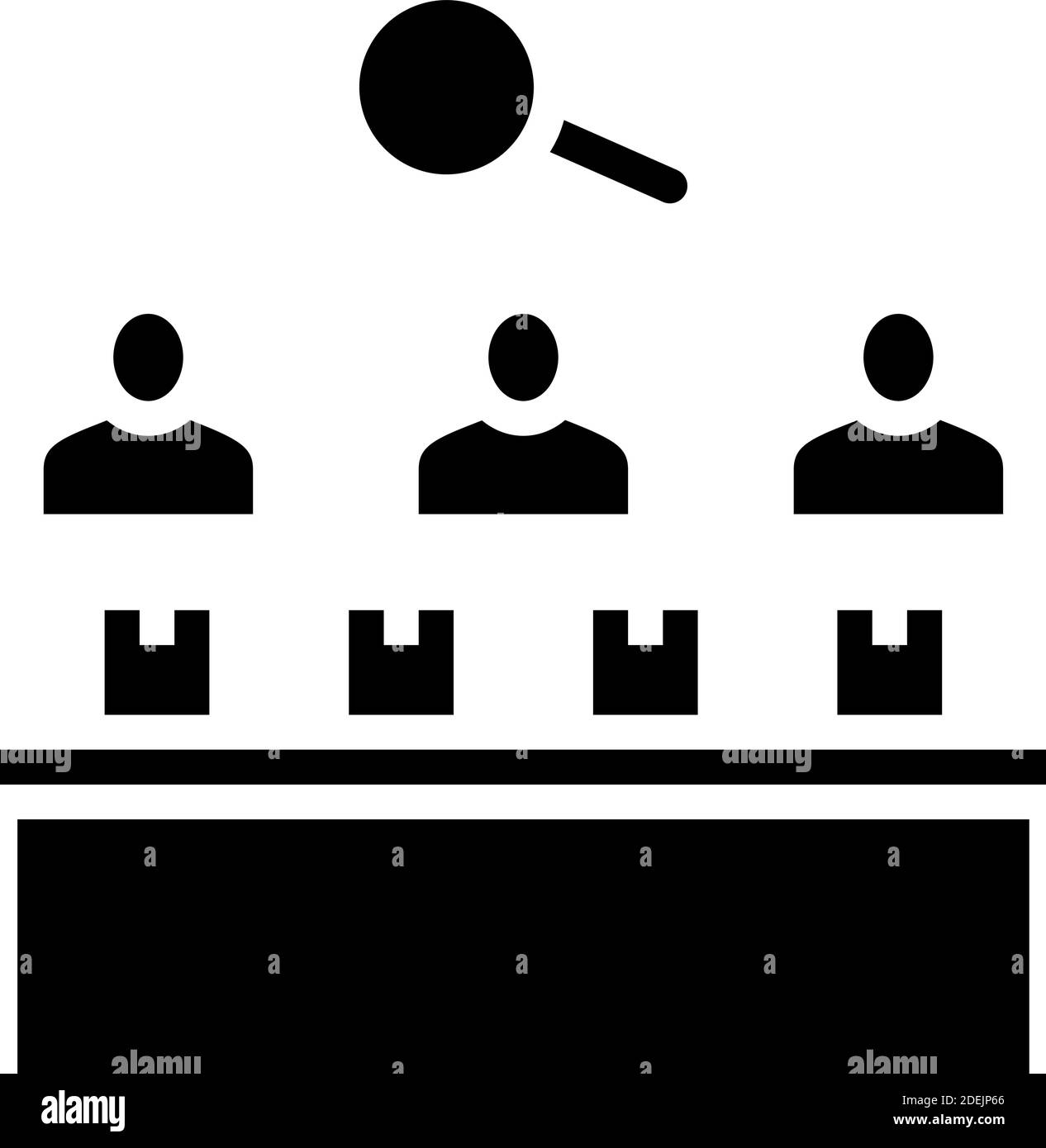 factory employees controlling manufacturing process glyph icon vector ...