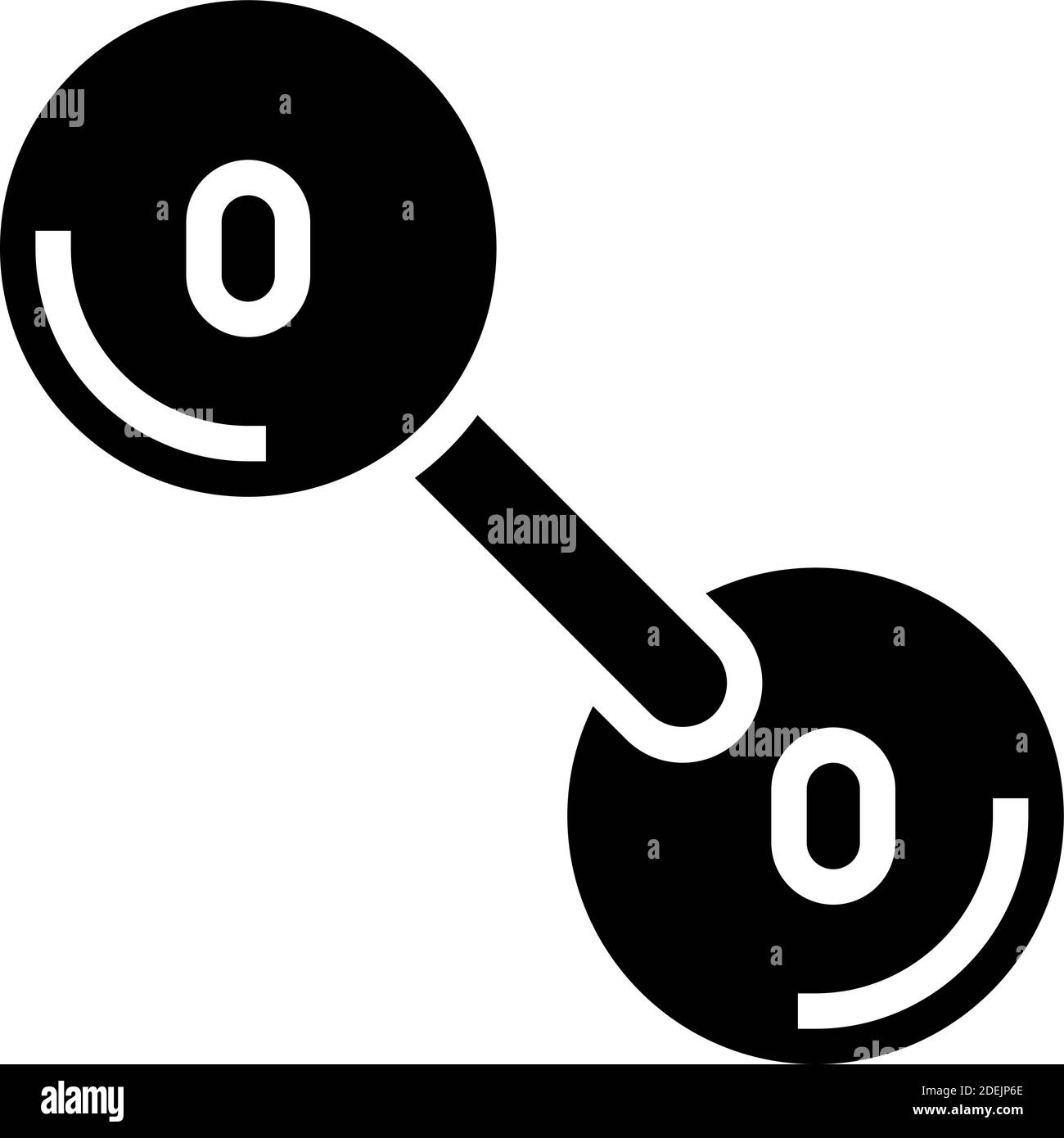 oxygen molecule glyph icon vector illustration Stock Vector Image & Art ...