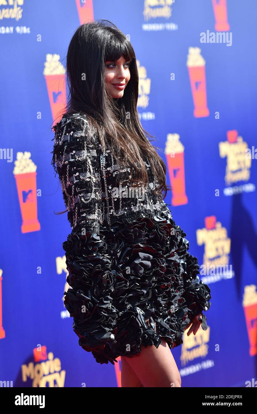 Jameela Jamil attends the 2019 MTV Movie and TV Awards at Barker Hangar ...