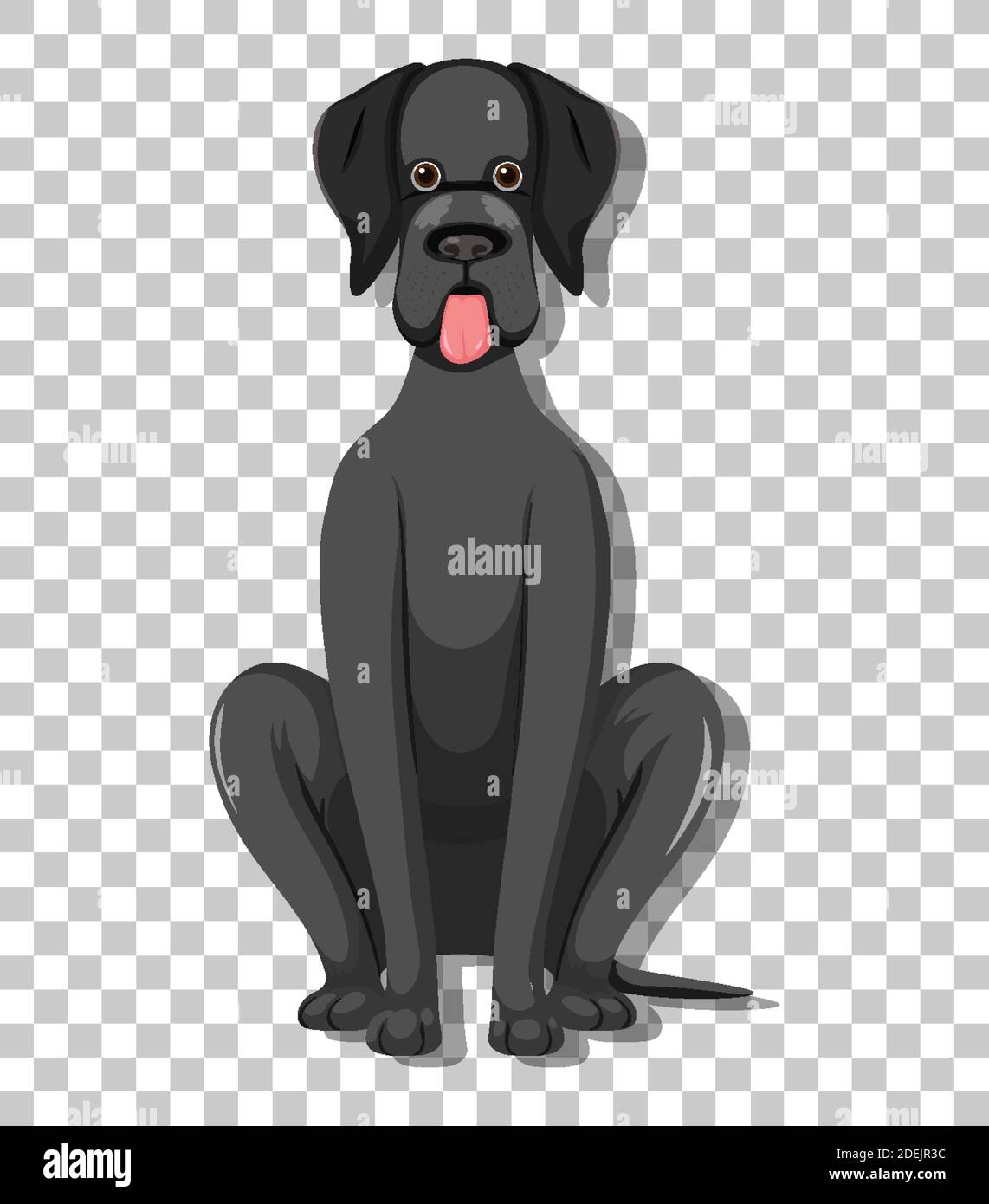German Shorthaired Pointer in sitting position cartoon character ...