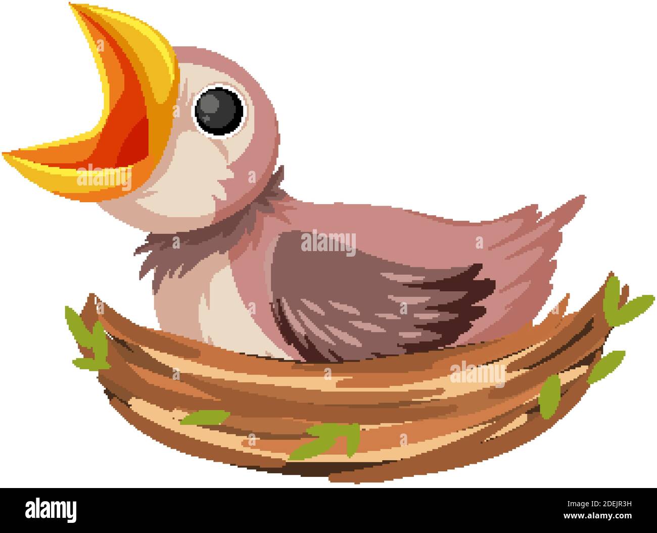 Hungry chicks cartoon character illustration Stock Vector Image & Art ...