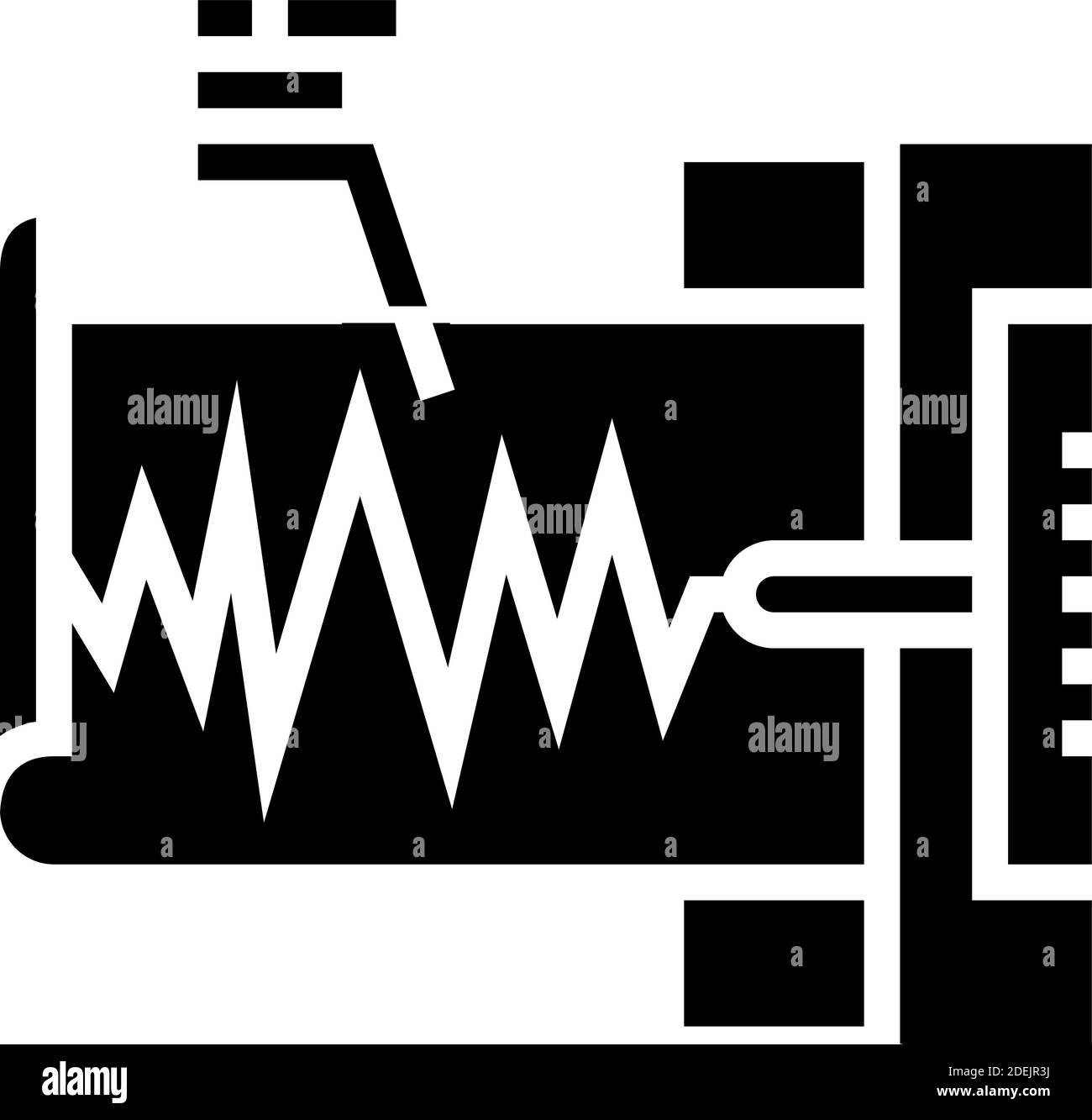 seismograph device glyph icon vector illustration Stock Vector Image ...