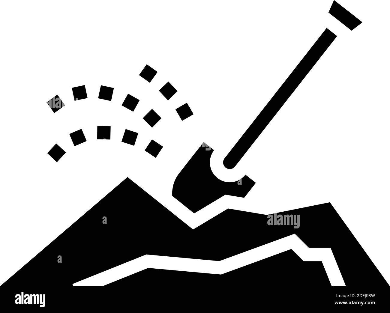 shovel dig hole glyph icon vector illustration Stock Vector Image & Art ...