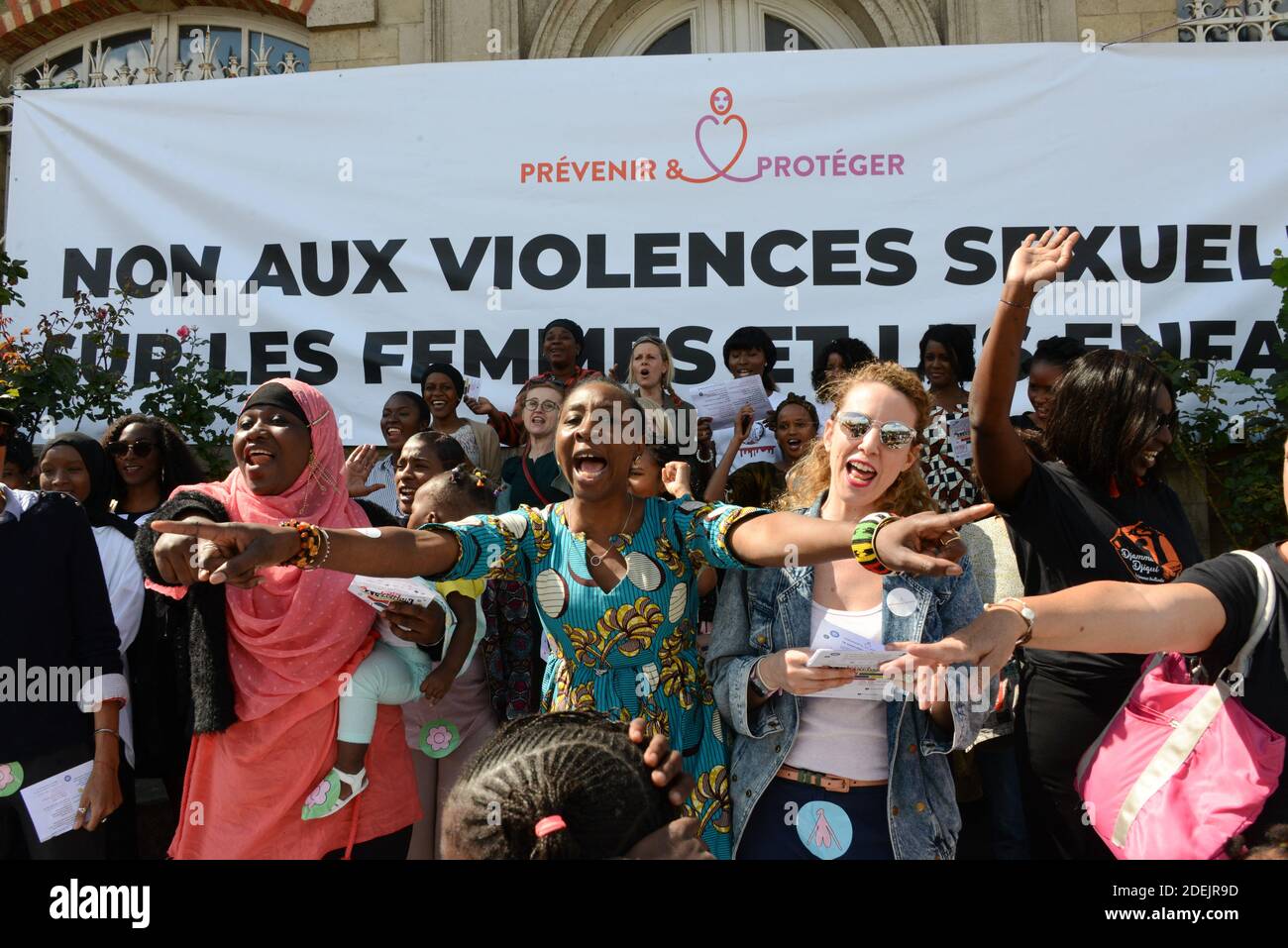 Women demonstrate against the practice of excision (female genital ...