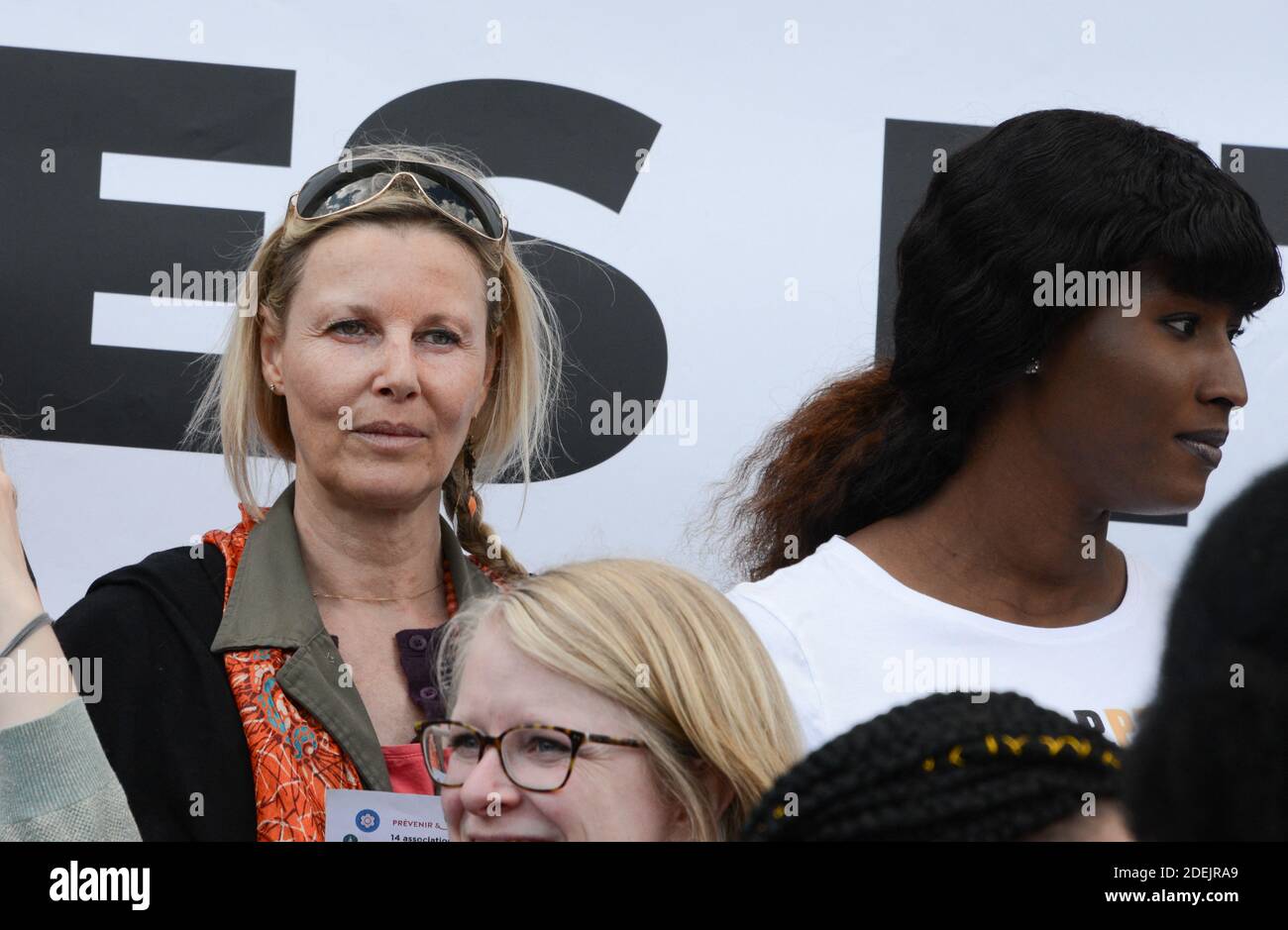 Women demonstrate against the practice of excision (female genital ...