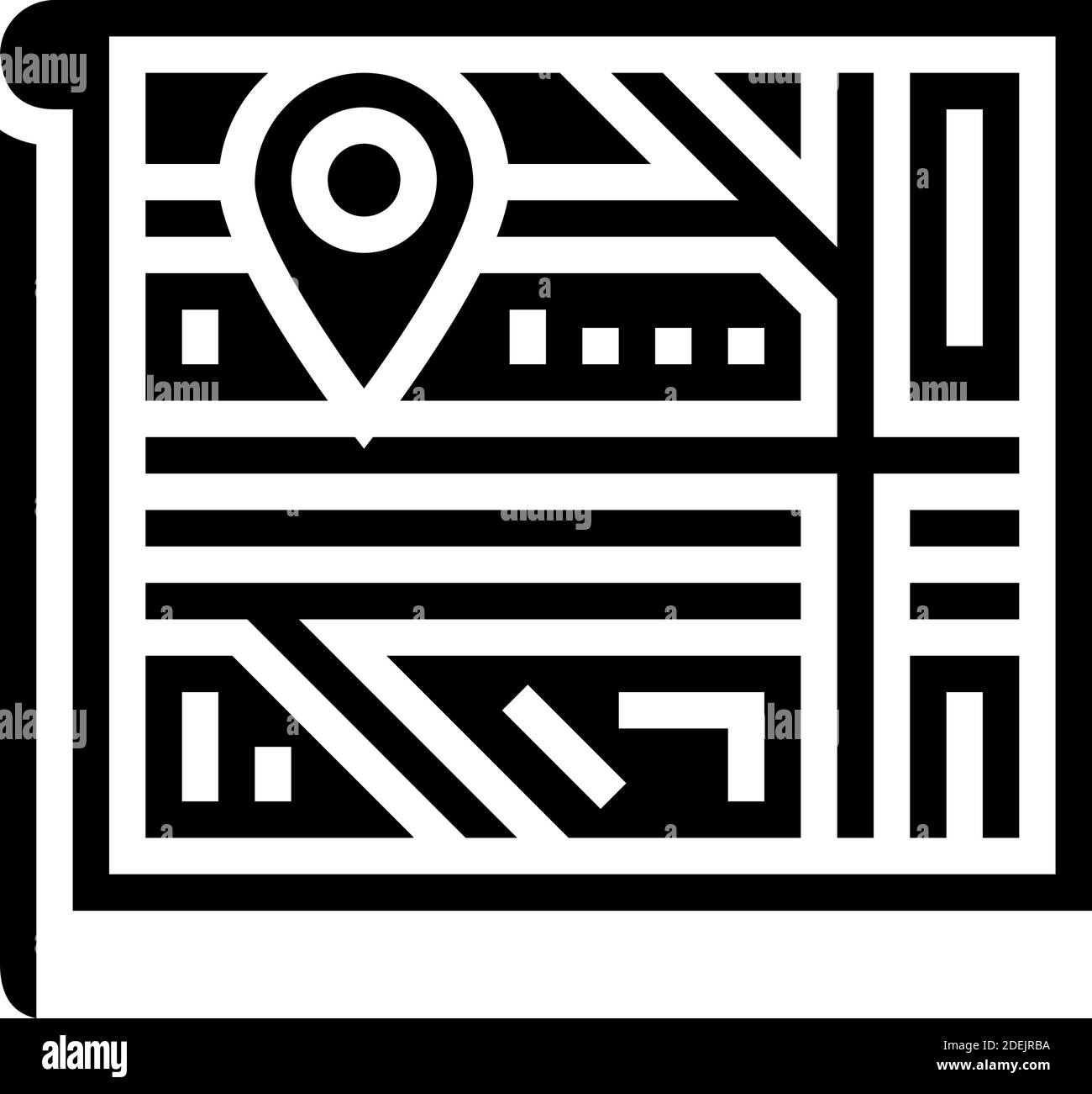 map location glyph icon vector illustration Stock Vector Image & Art ...