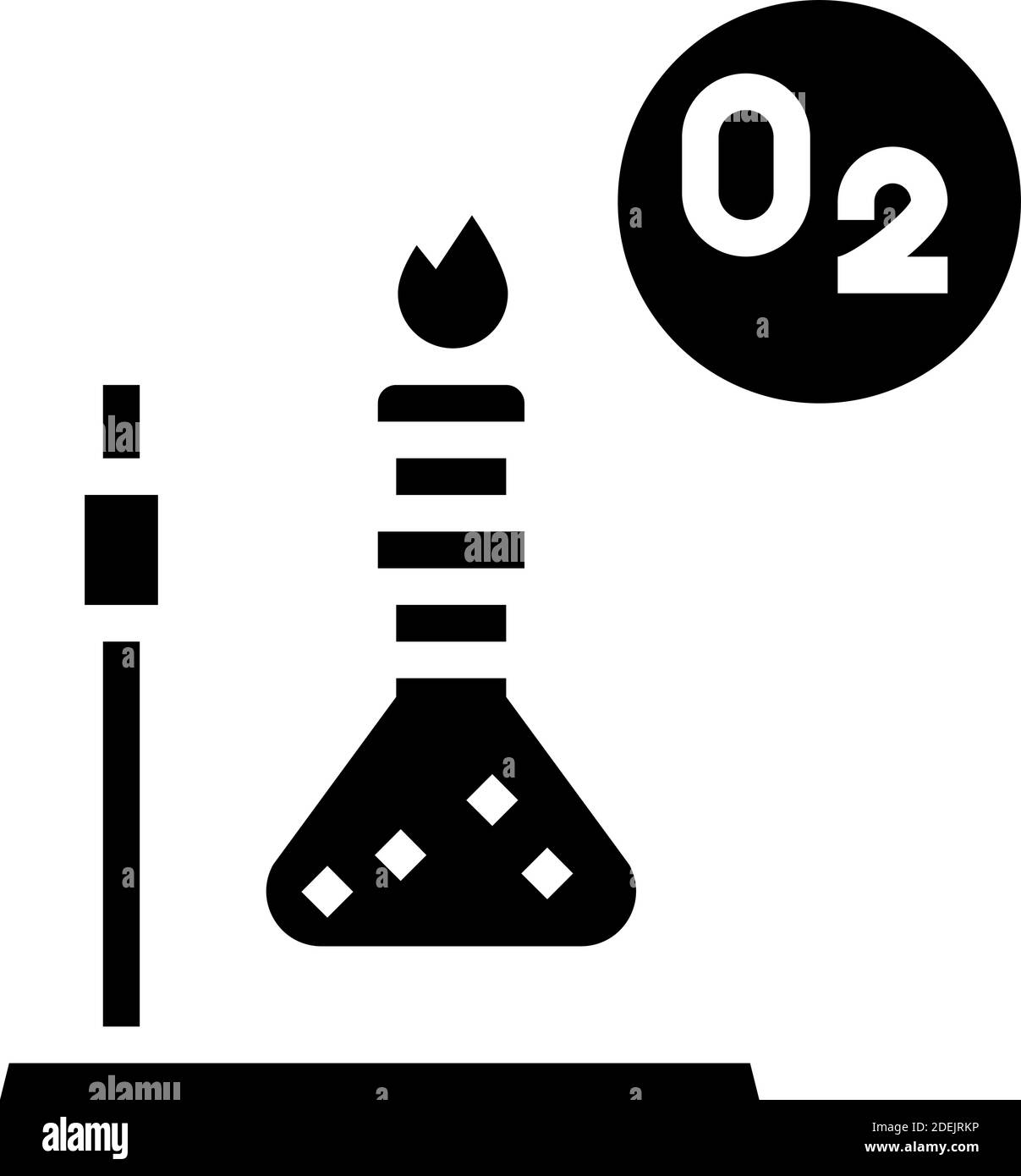 chemistry research oxygen glyph icon vector illustration Stock Vector ...