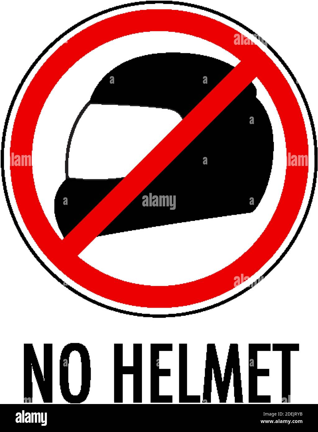 No helmet sign Cut Out Stock Images & Pictures - Alamy