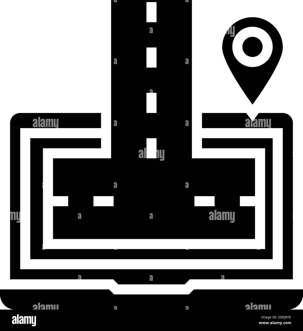 laptop program glyph icon vector illustration Stock Vector Image & Art ...