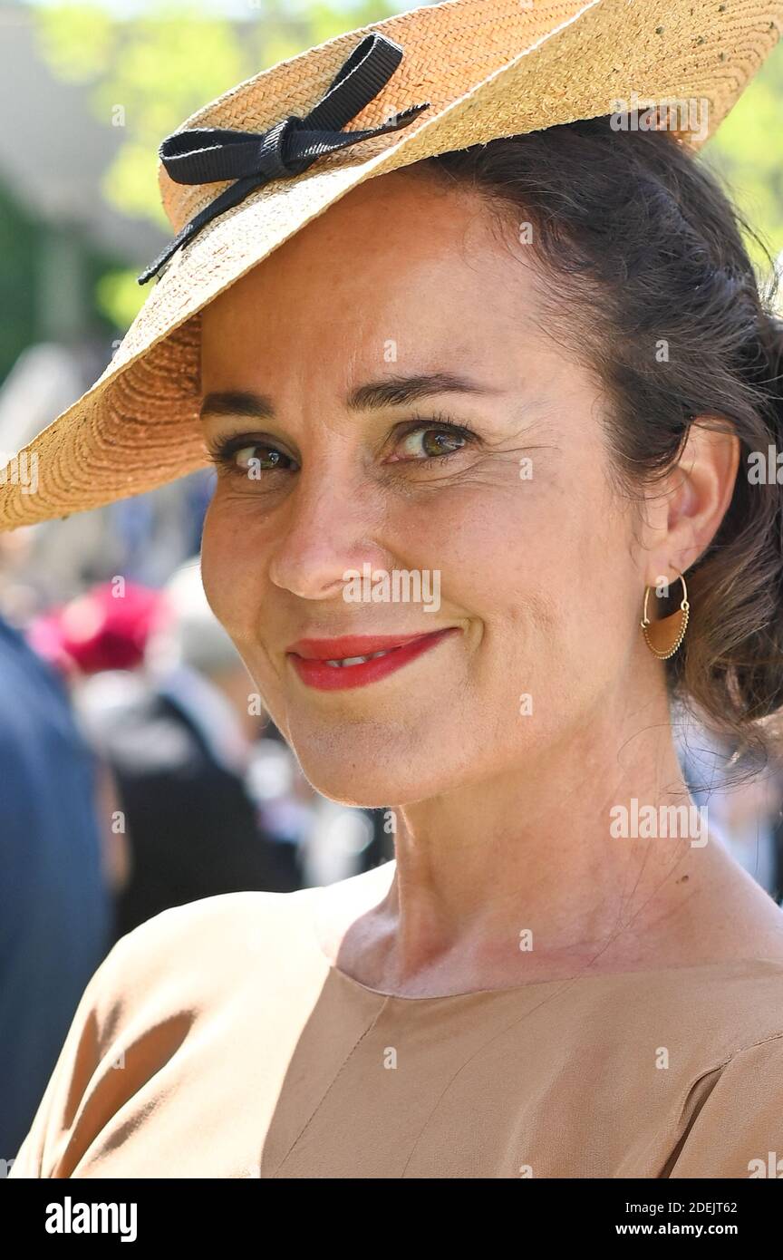 Rebecca Rigg attends the Prix De Diane 2019 at hippodrome de Chantilly ...
