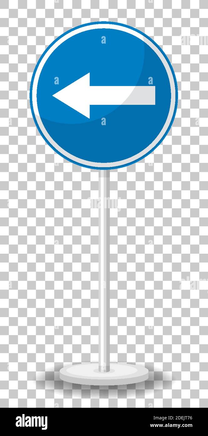 Blue traffic sign on transparent background illustration Stock Vector ...