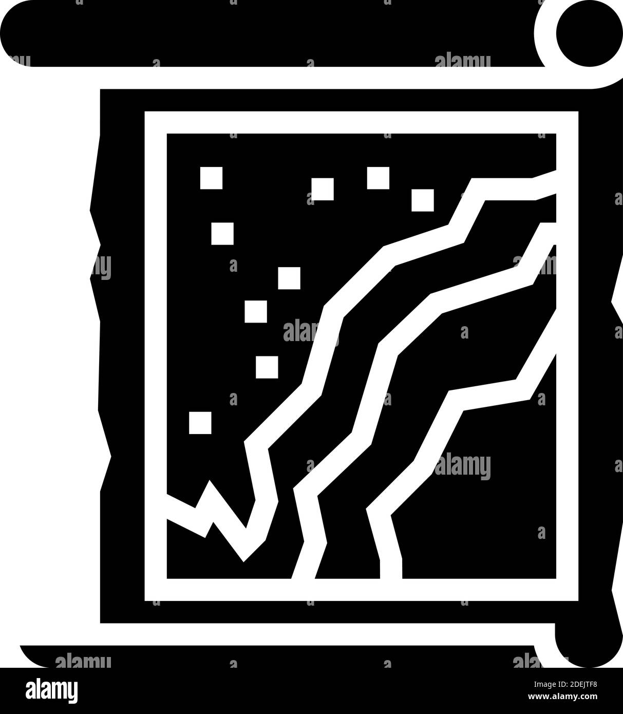 map roll glyph icon vector illustration Stock Vector Image & Art - Alamy