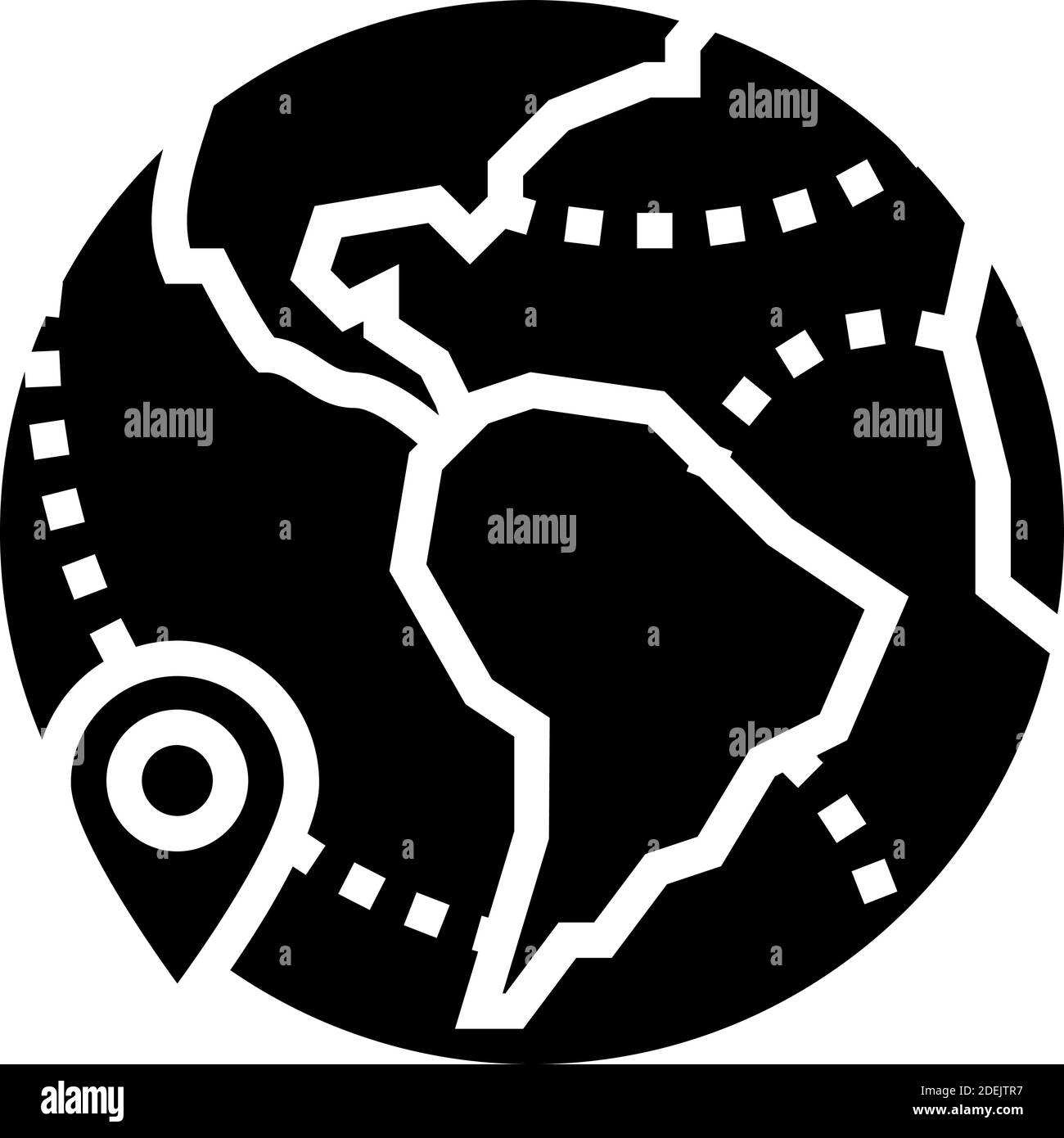 earth location point glyph icon vector illustration Stock Vector Image ...