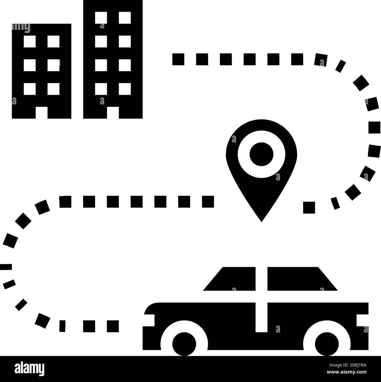 car direction tracking at home glyph icon vector illustration Stock ...