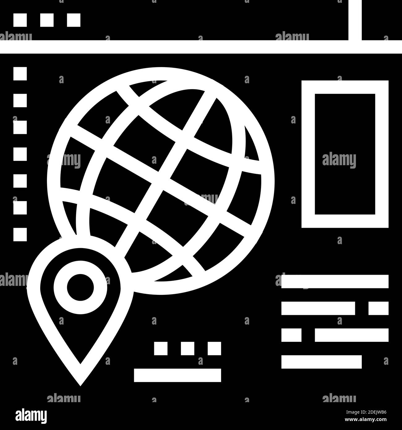 web site map location glyph icon vector illustration Stock Vector Image ...