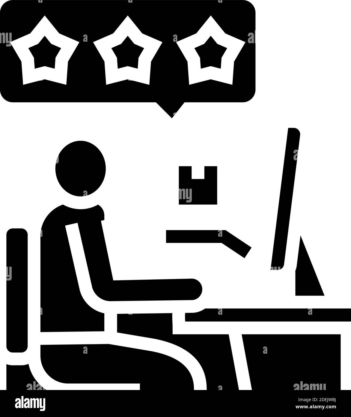 client review glyph icon vector illustration Stock Vector Image & Art ...