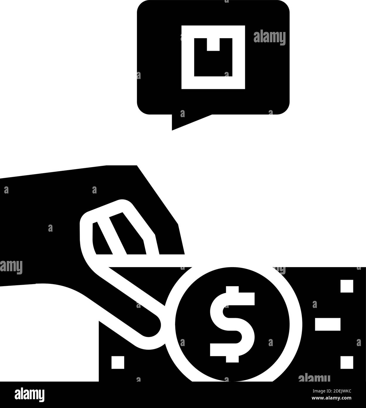 client buying box glyph icon vector illustration Stock Vector Image ...