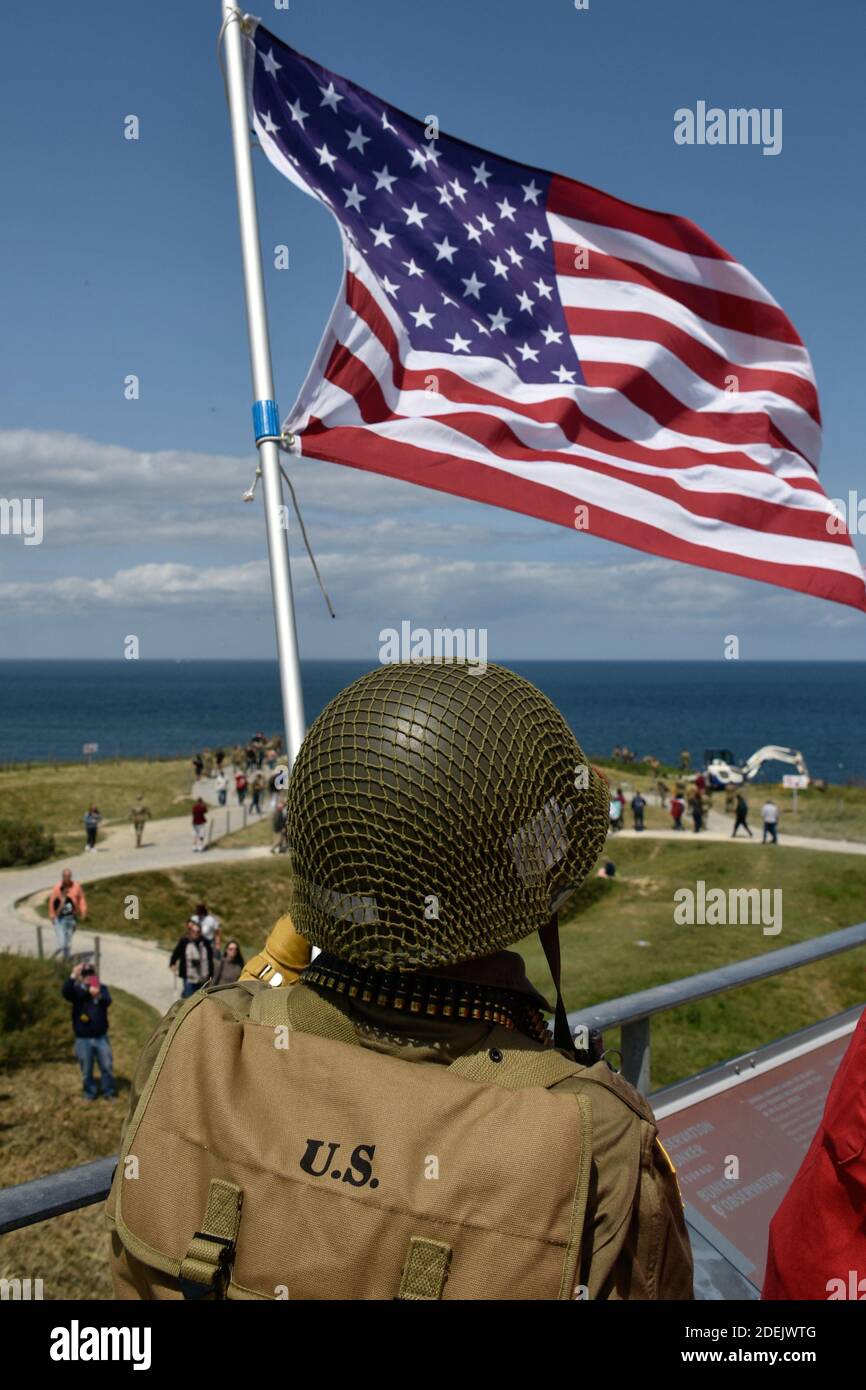 US Army Rangers dressed in the uniforms of Rangers from World War II ...
