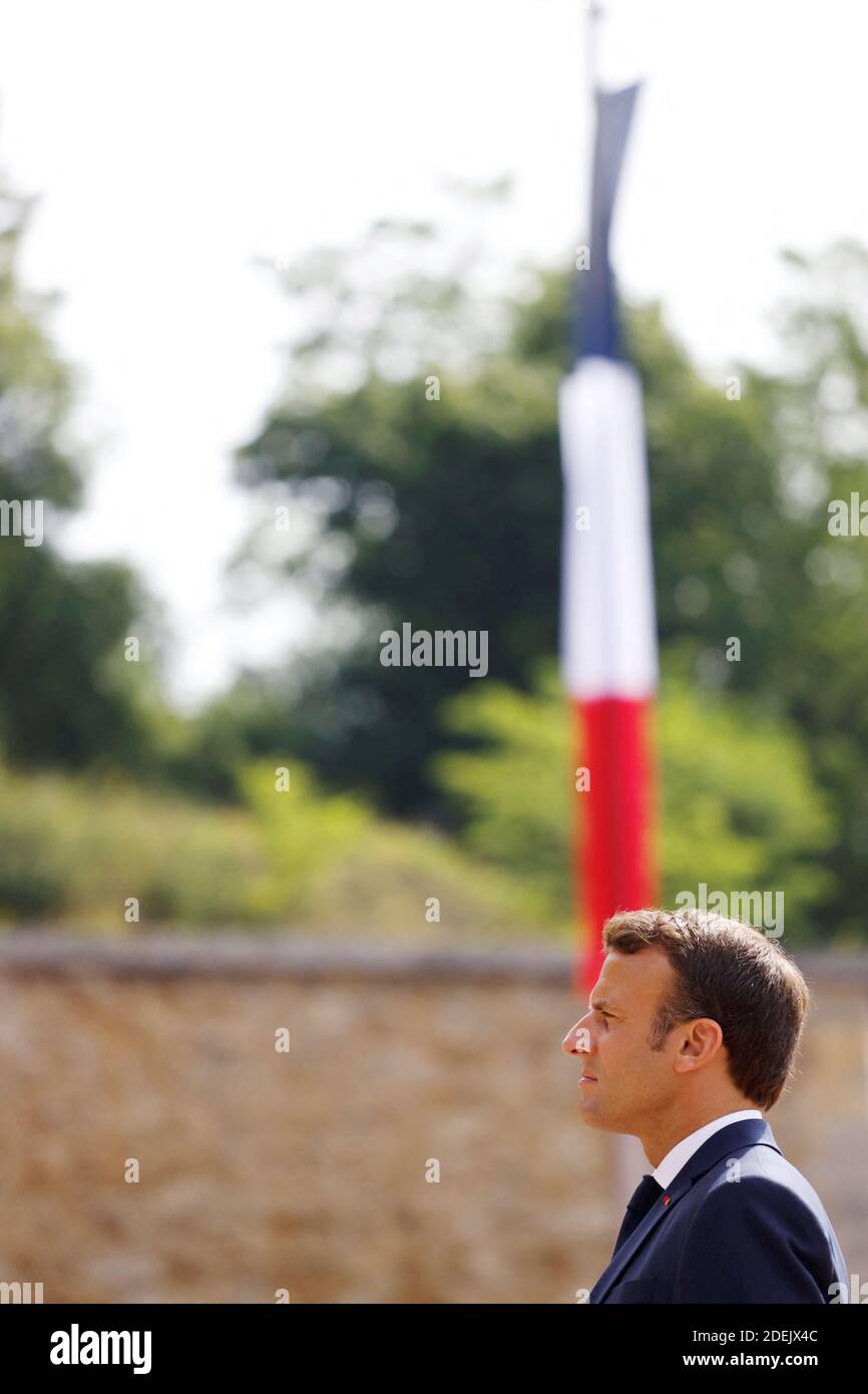 French President Emmanuel Macron attends a WWII ceremony to mark the ...