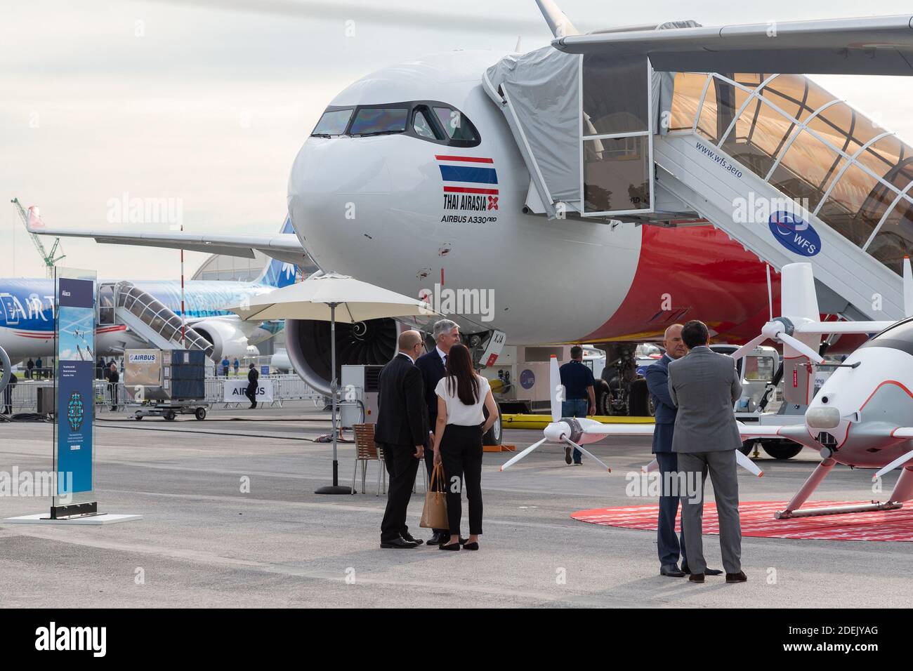 NEW AIR ASIA A330Neo during 53e international air show in the Bourget ...