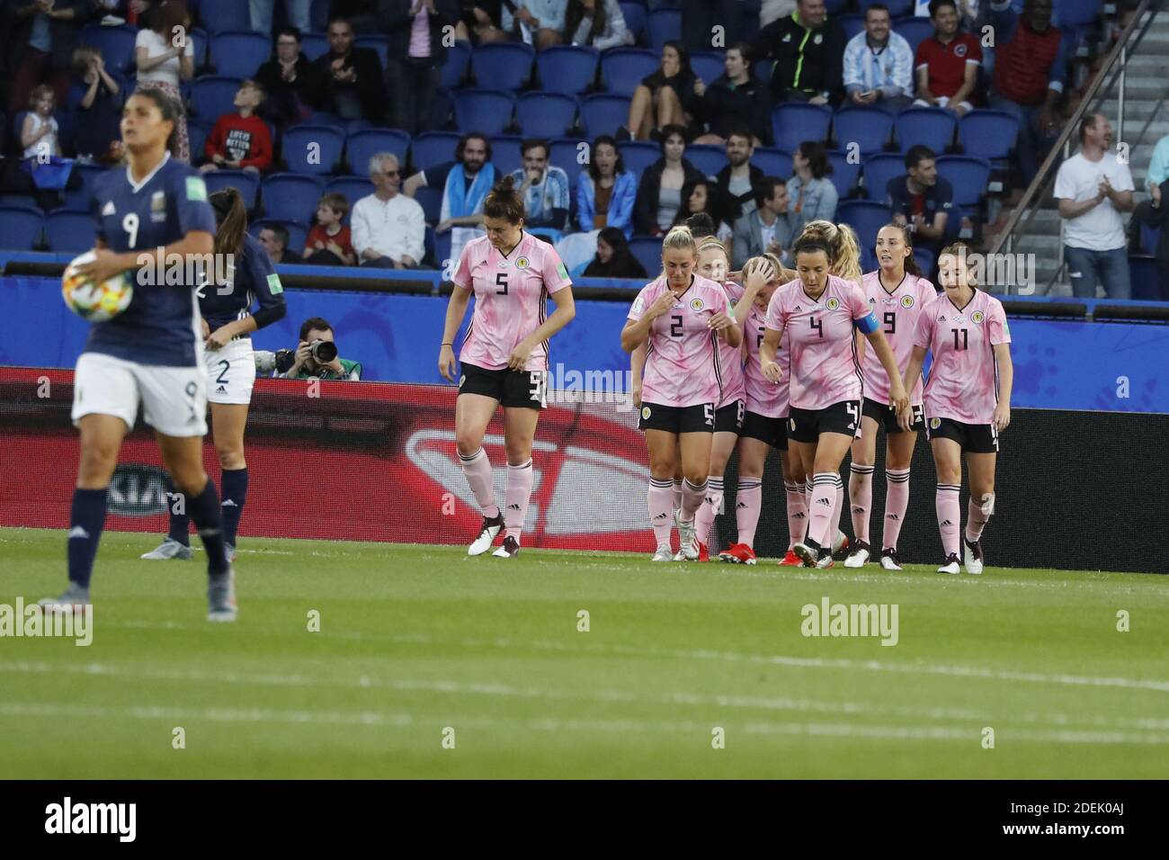 Scotland's joy after the scoring of the 1-0 goal by Kim Little during ...