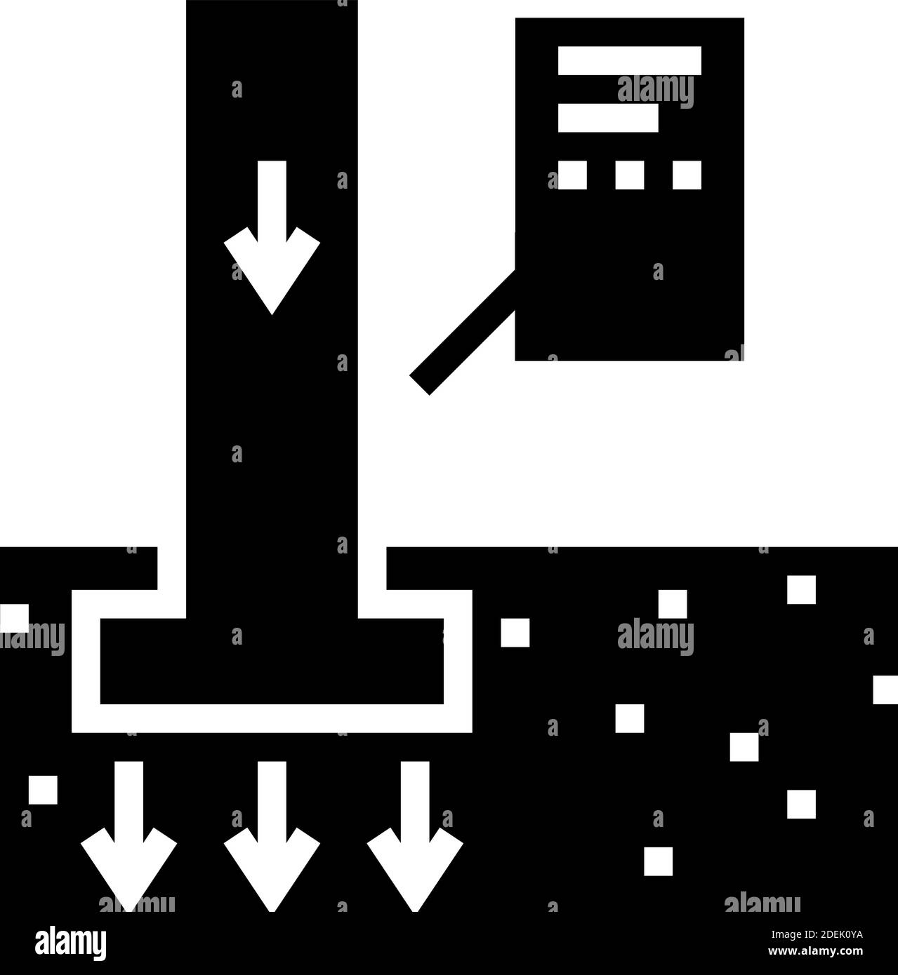 load on column glyph icon vector illustration Stock Vector Image & Art ...