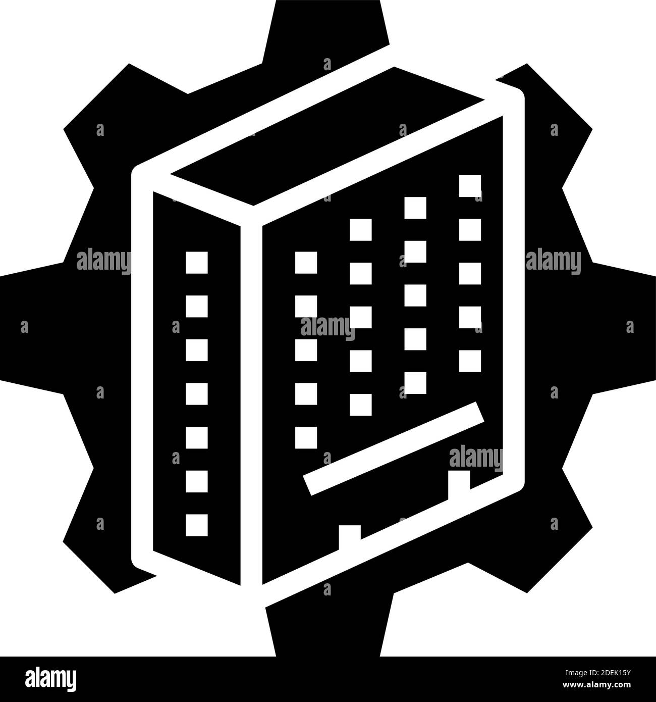 building process glyph icon vector illustration Stock Vector Image ...