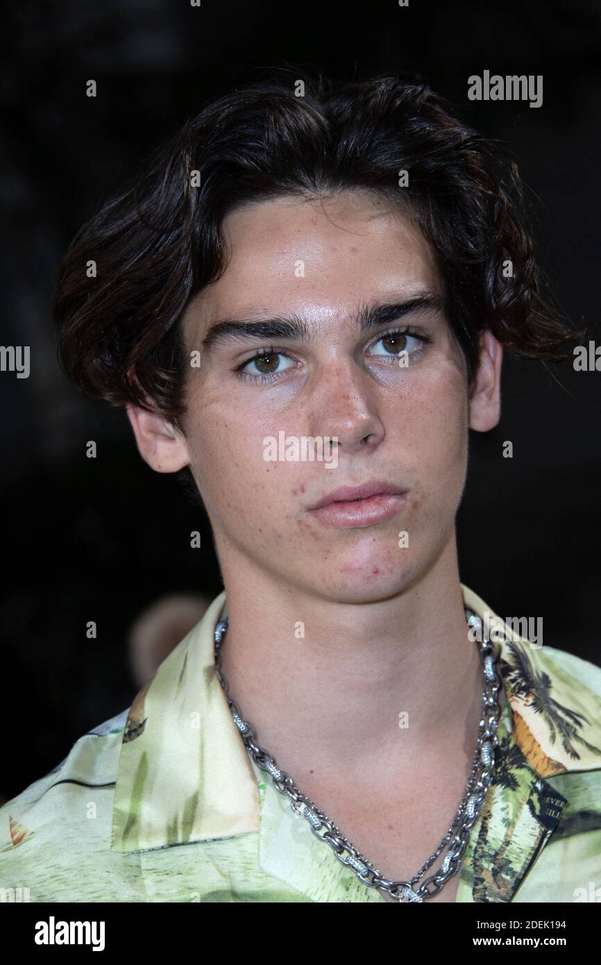 Paris Brosnan attending the Amiri Menswear Spring Summer 2020 show as ...