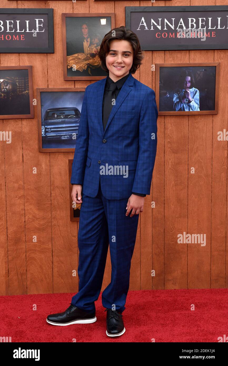 Luca Luhan attends the Annabelle Comes Home premiere on June 20, 2019 ...