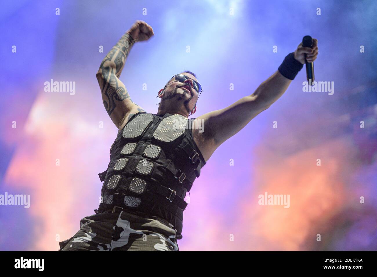 Sabaton performing live on stage during first ever european KnotFest on ...