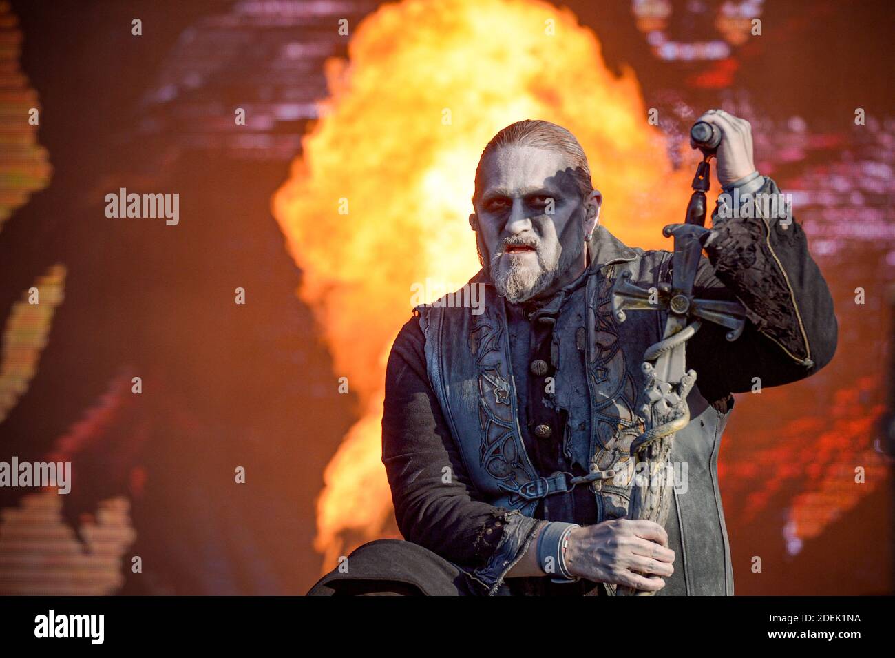Powerwolf performing live on stage during first ever european KnotFest ...