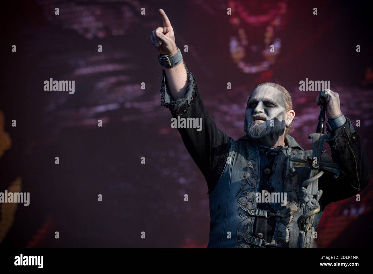 Powerwolf performing live on stage during first ever european KnotFest ...