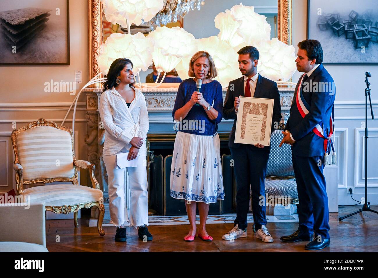 L-R : Lina Al Hathloul receives honorary citizenship for her sister ...