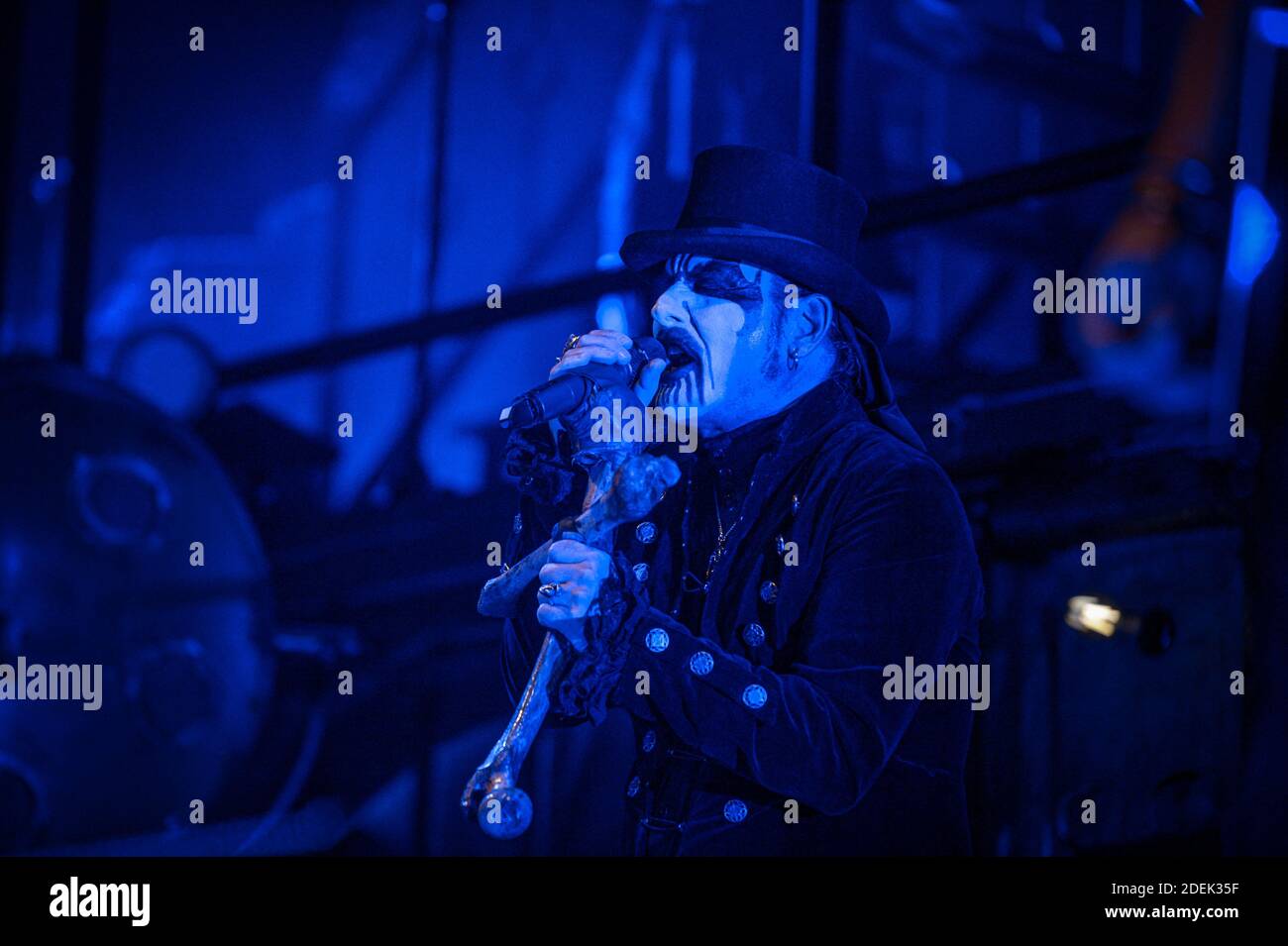 King Diamond performing live on stage during Hellfest Open Air Festival ...
